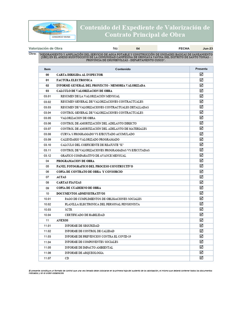 VALORIZACION N°004 - JHOSS - JUNIOultimo | PDF | Ingeniería hidráulica | Higiene