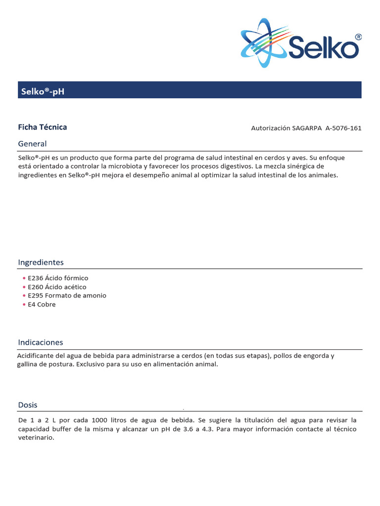 Selko PH | PDF | Agua