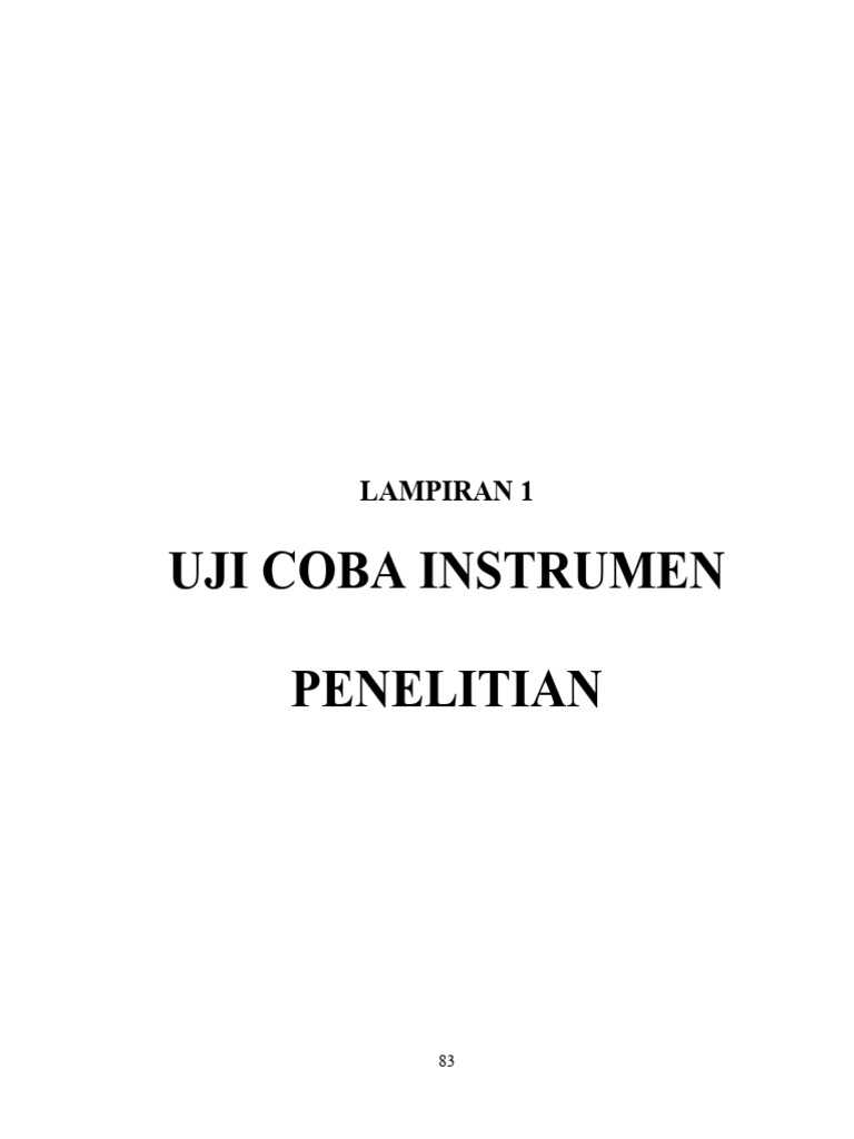 Uji Coba Instrumen Penelitian: Perhatian Orang Tua dan Motivasi Belajar ...