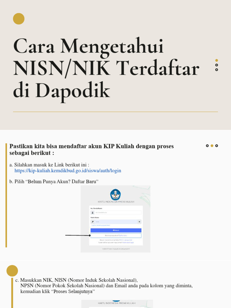 Cara Mengetahui Nisn Terdaftar Di Dapodik | PDF