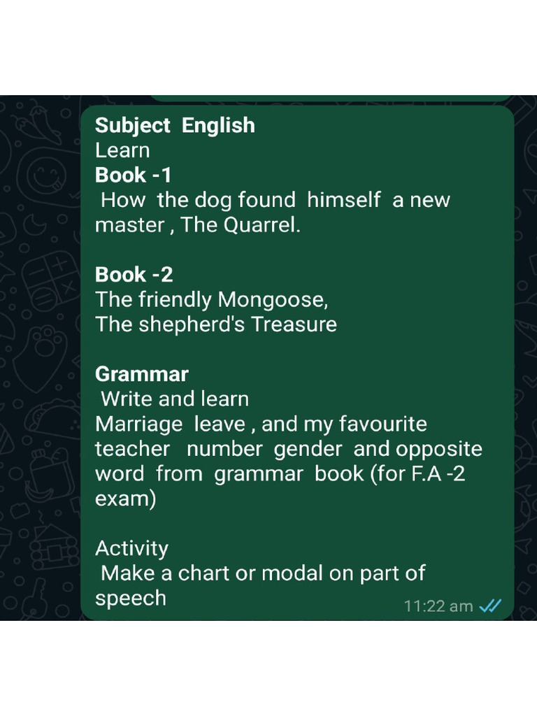 Activity Work Class 6tt | PDF