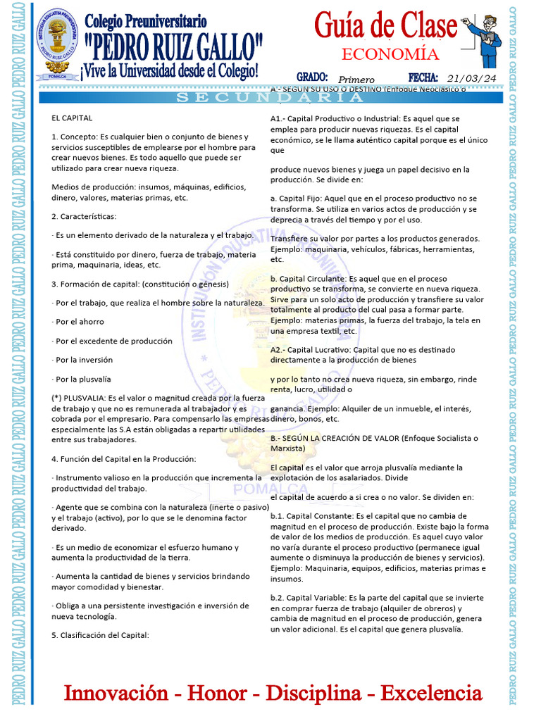 Econo Ficha | PDF | Capital (economía) | Business