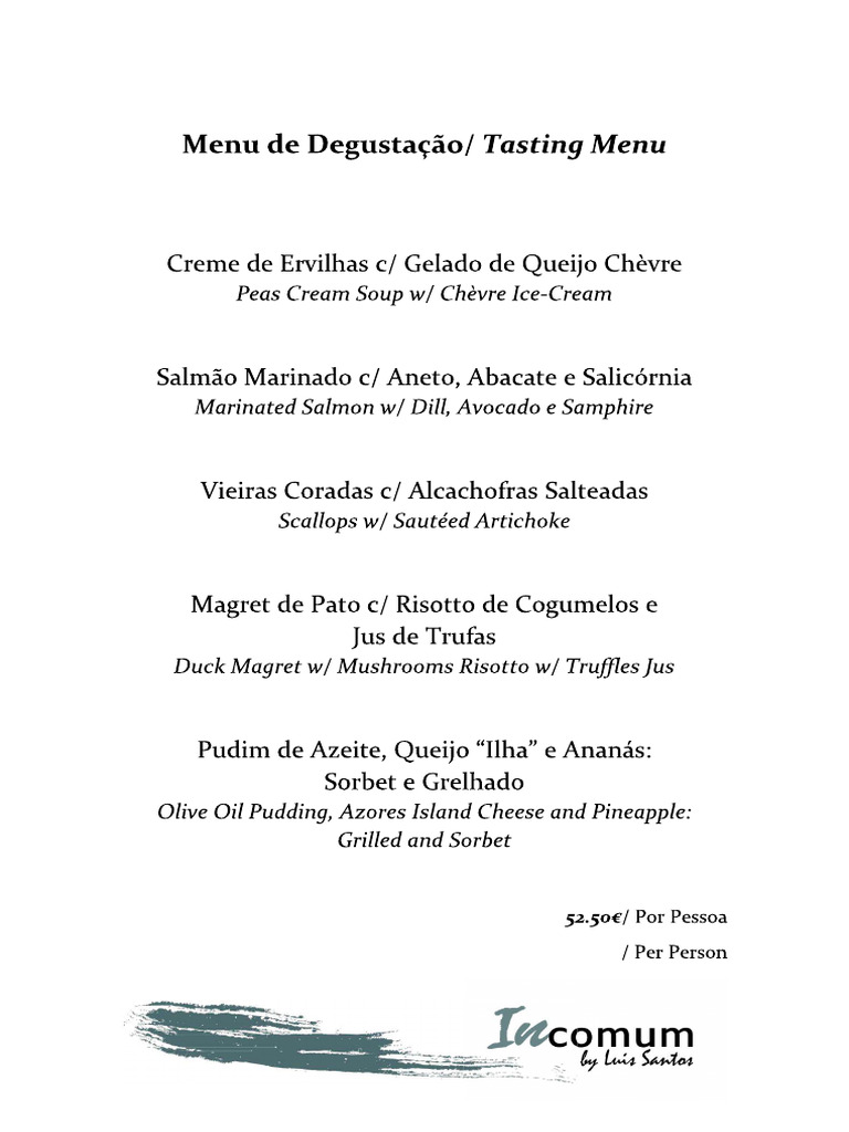 Tastemenu | PDF