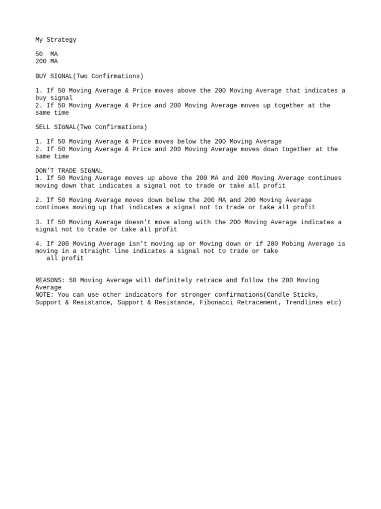 50/200 Moving Average Trading Strategy | PDF