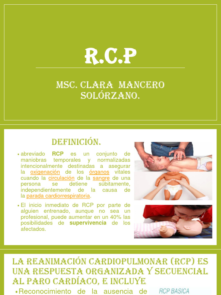 Guía RCP: Pasos y Técnicas Esenciales | PDF | Reanimación ...