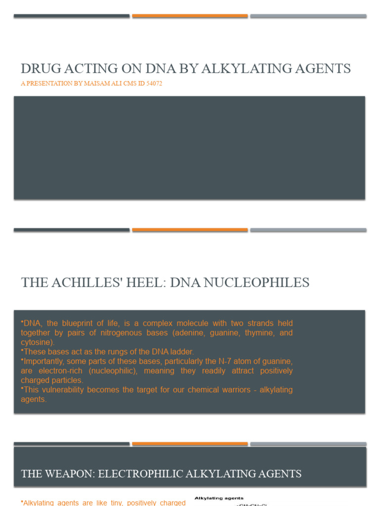 Drug Acting On Dna by Alkylating Agents | PDF | Dna | Cancer