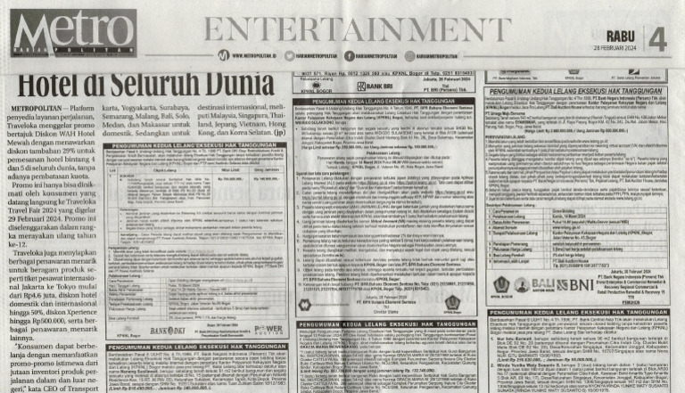 Iklan Koran P II Lelang PT. Umega Maju Bersama (KPKNL Bogor) | PDF
