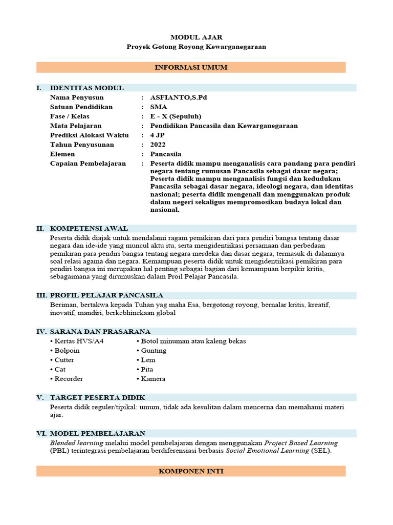 Modul Aja Bab 1 Unit 4 | PDF