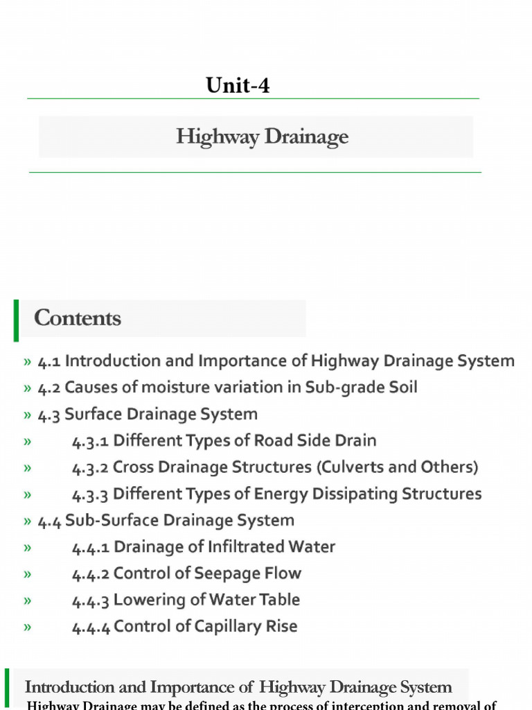Highway Drainage Essentials | PDF | Road | Drainage