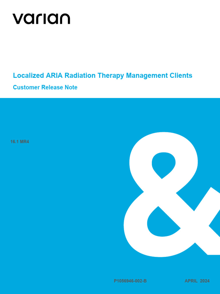 Localized ARIA RTM Clients Customer Release Note 16.1 MR4 | PDF ...