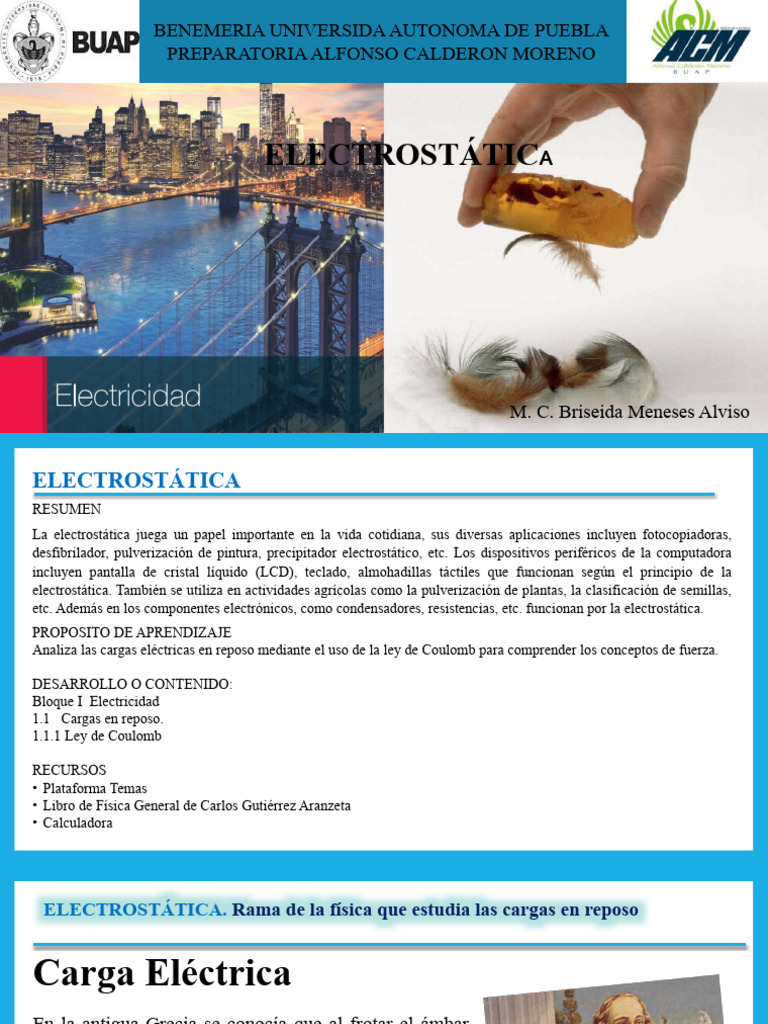Clase 1 Carga Electrica | PDF | Carga eléctrica | Electrostática
