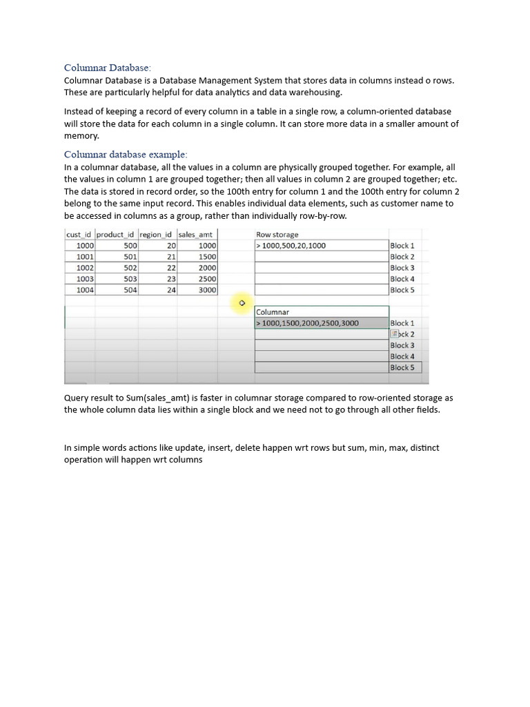 Columnar Database | PDF Columnar Database | PDF