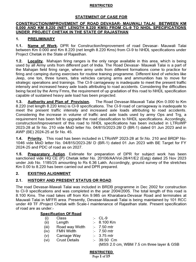 SOC Devasar-Mauwali Talai (8.220 KMS) | PDF | Road | Road Surface