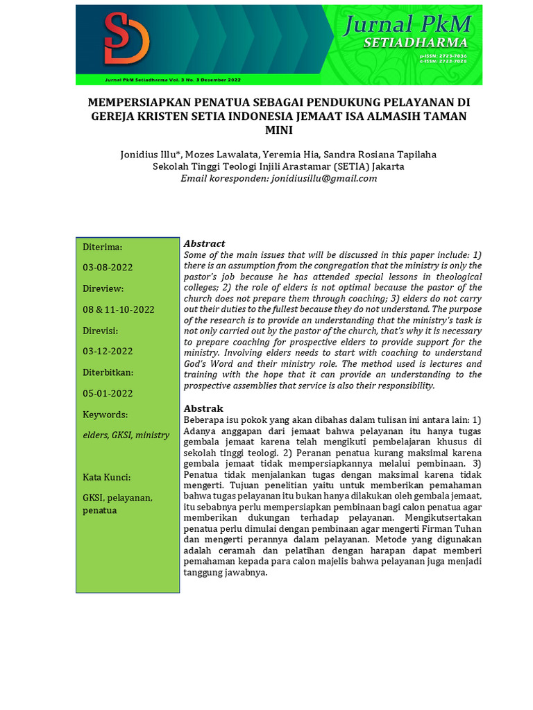 Galley Pembinaan Majelis GKSI | PDF