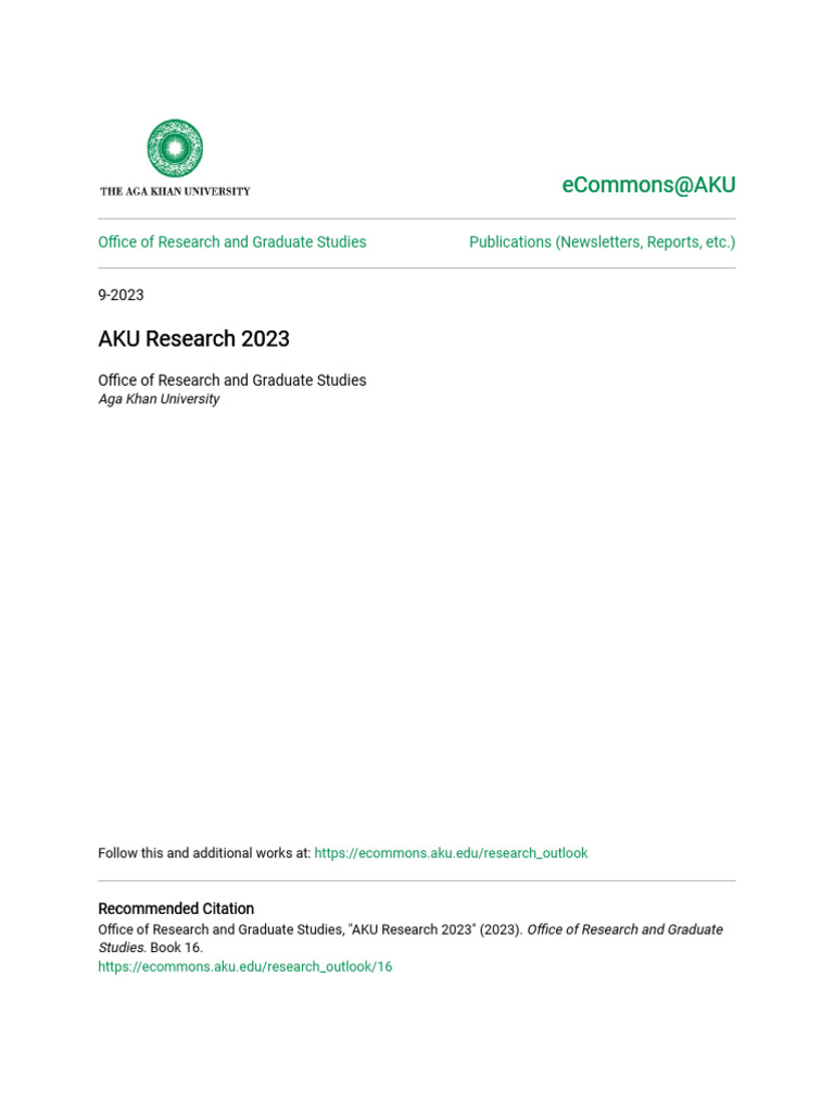 AKU Research 2023 | PDF | Antimicrobial Resistance | Nursing