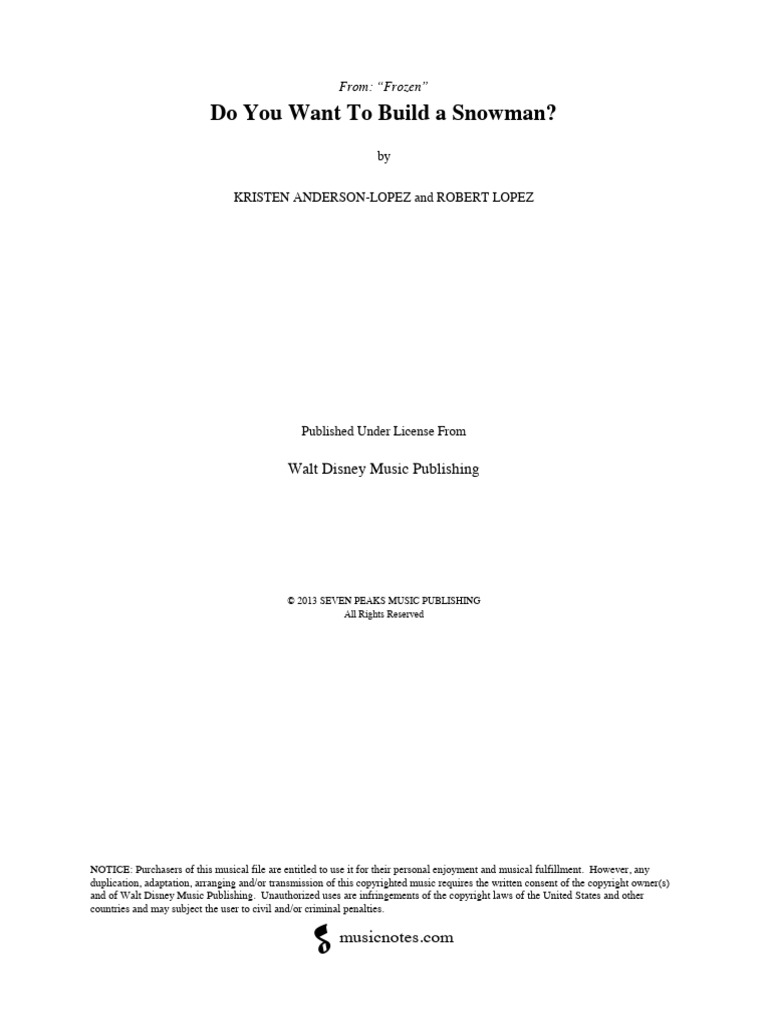 Dokumen - Tips From Aoefrozena Do You Want To Build A Snowman Do You ...