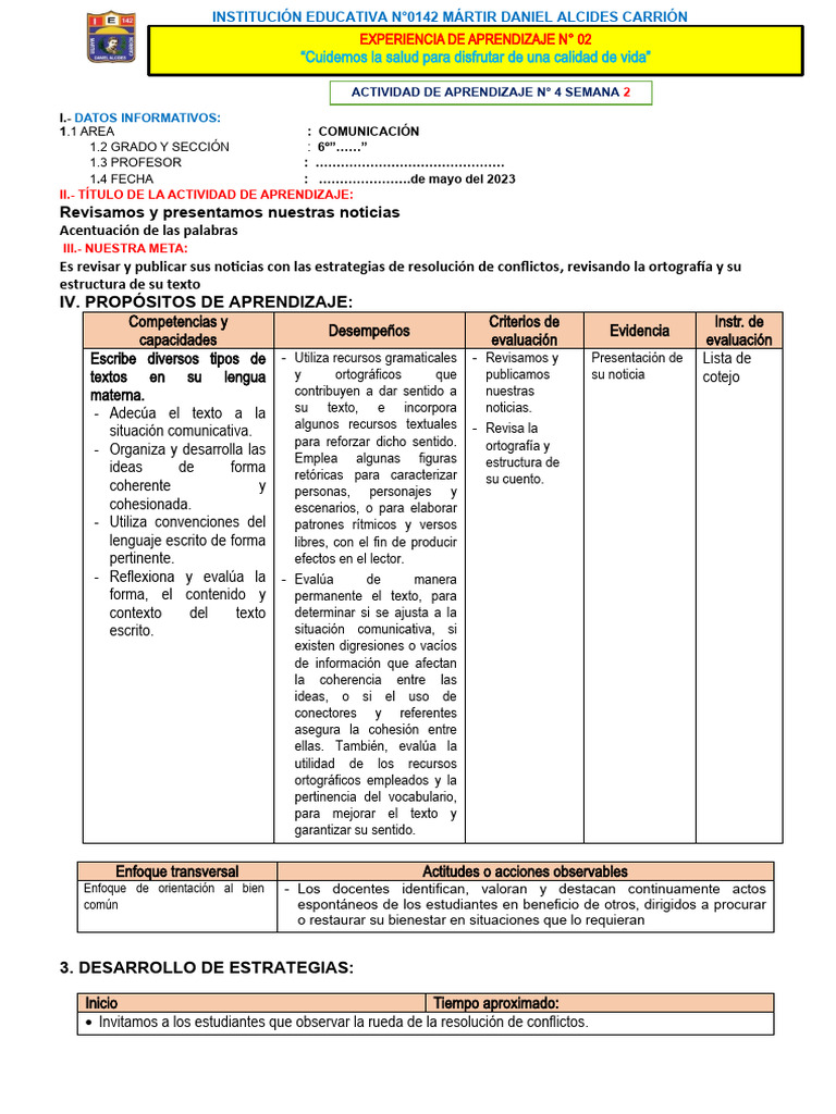 Revisamos y Publicamos Noticias | PDF | Aprendizaje | Evaluación