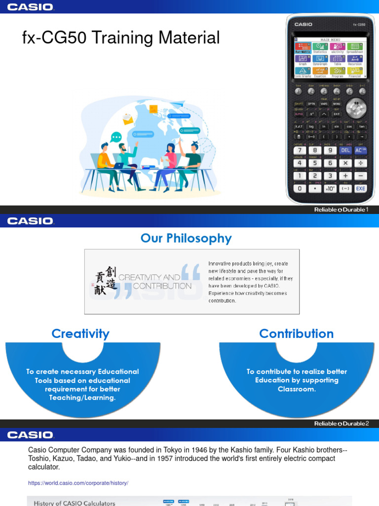 Casio fx-CG50 Calculator Guide | PDF | Ellipse | Equations