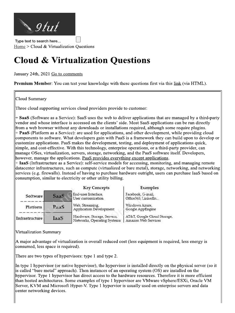 3 - Cloud-Virtualisation Questions | PDF