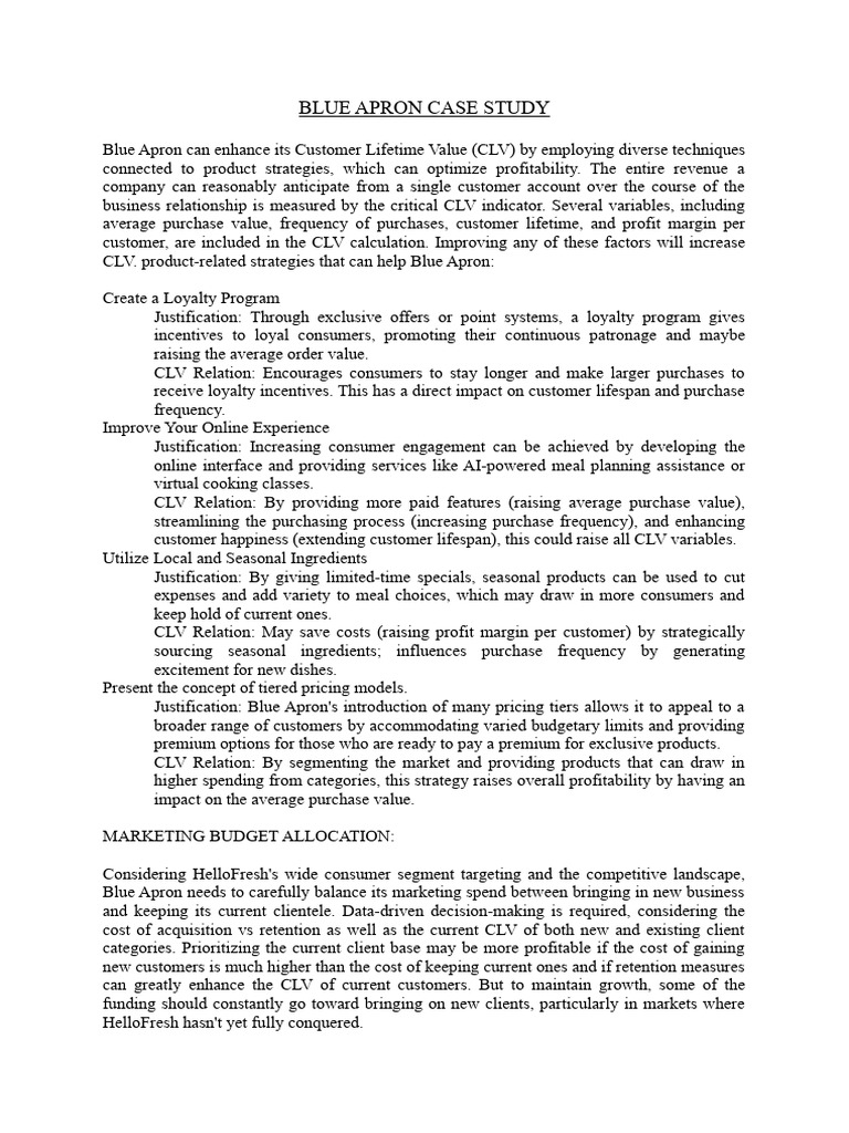 Blue Apron Case Study-2 | PDF | Pricing | Financial Economics