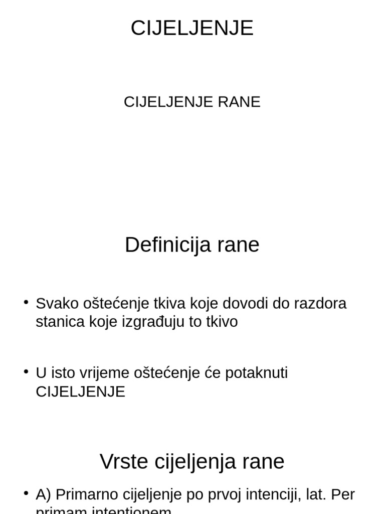 Cijeljenje Rane | PDF