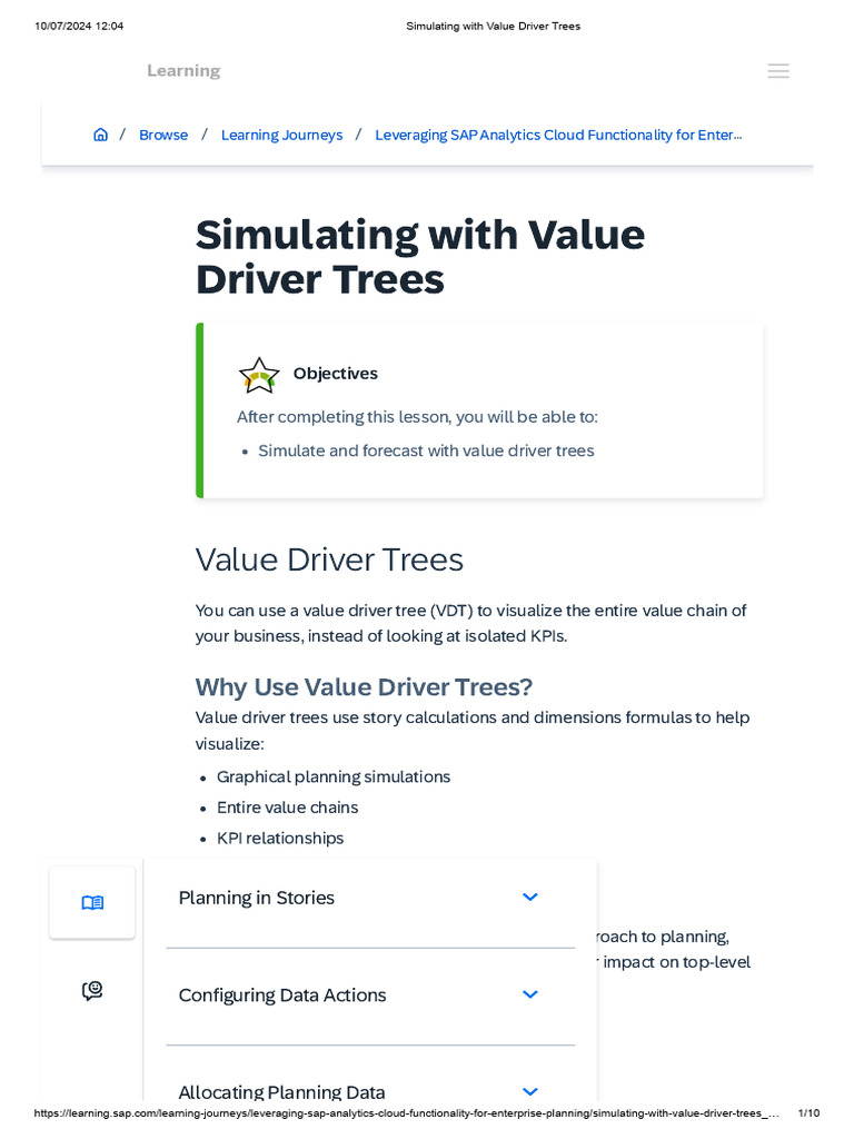 Simulating With Value Driver Trees | PDF | Forecasting | Analytics