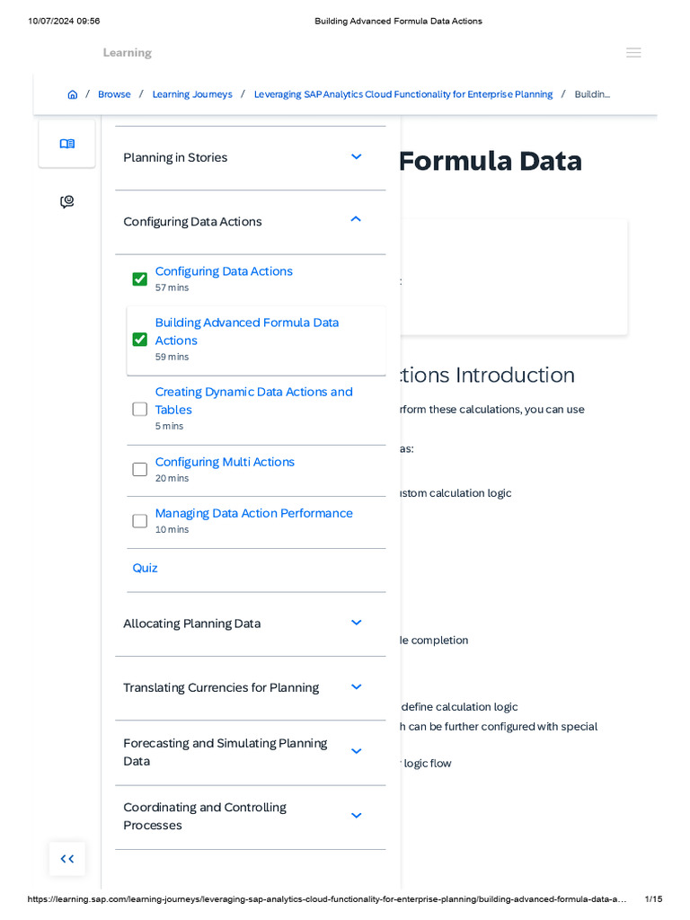 Building Advanced Formula Data Actions | PDF | Control Flow | Scope ...