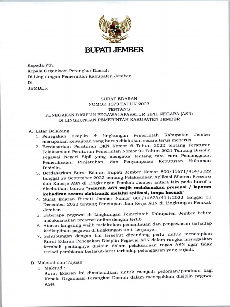 Se Penegakan Disiplin Asn 2023 | PDF