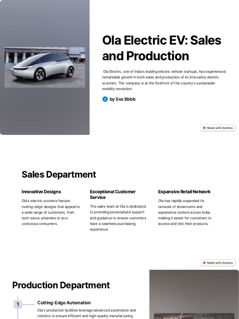 Ola Electric Scooters: Growth & Innovation | PDF | Business