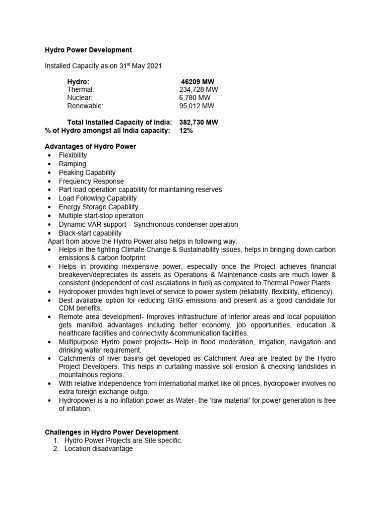 Hydro Power Pdf Hydroelectricity Electrical Grid