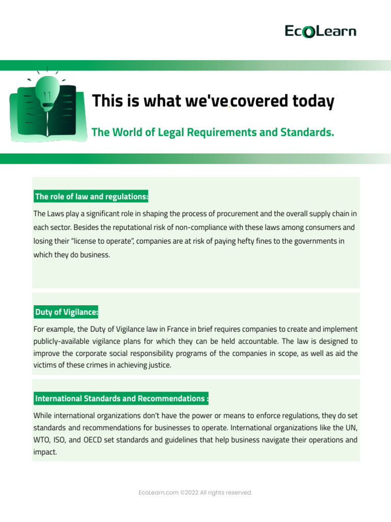 Module 2 - Takeaway Sheet | PDF | Regulatory Compliance | Due Diligence