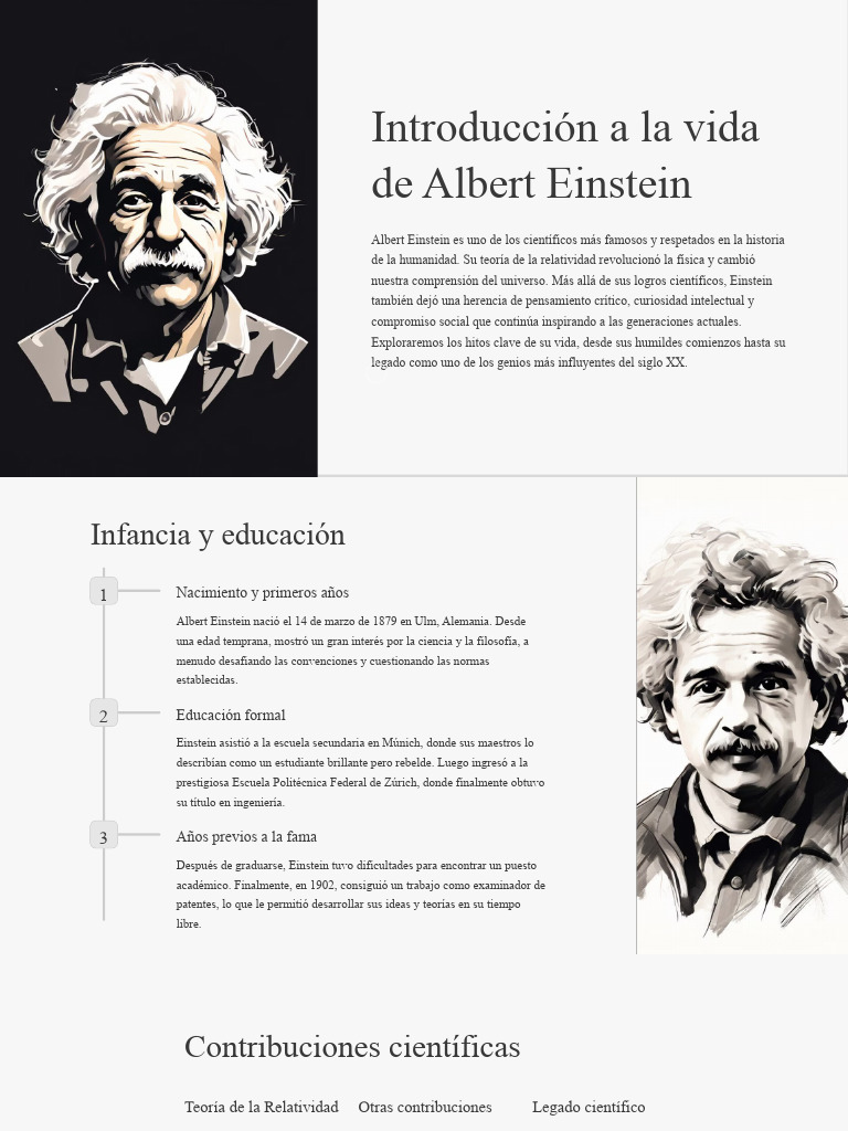 Introducción A La Vida de Albert Einstein | PDF | Albert Einstein | Física