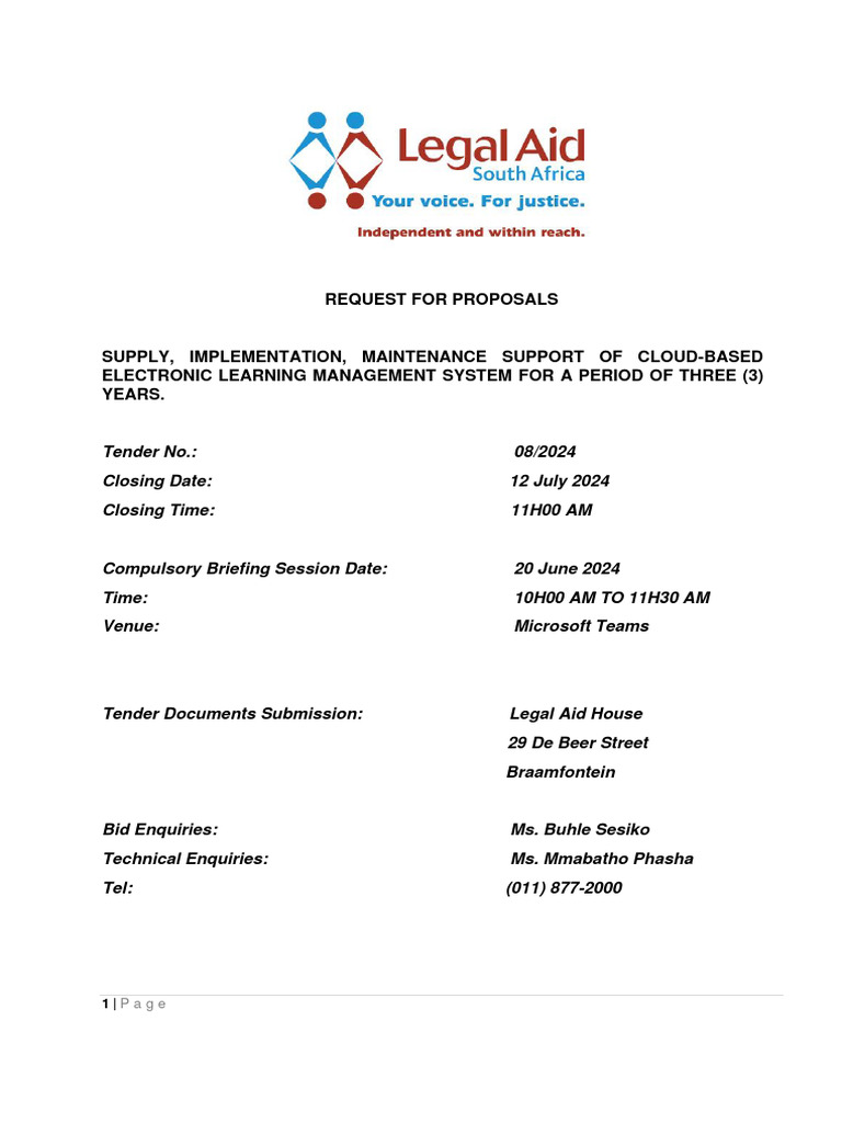 Request For Proposals Supply Implementation Maintenance Support of ...