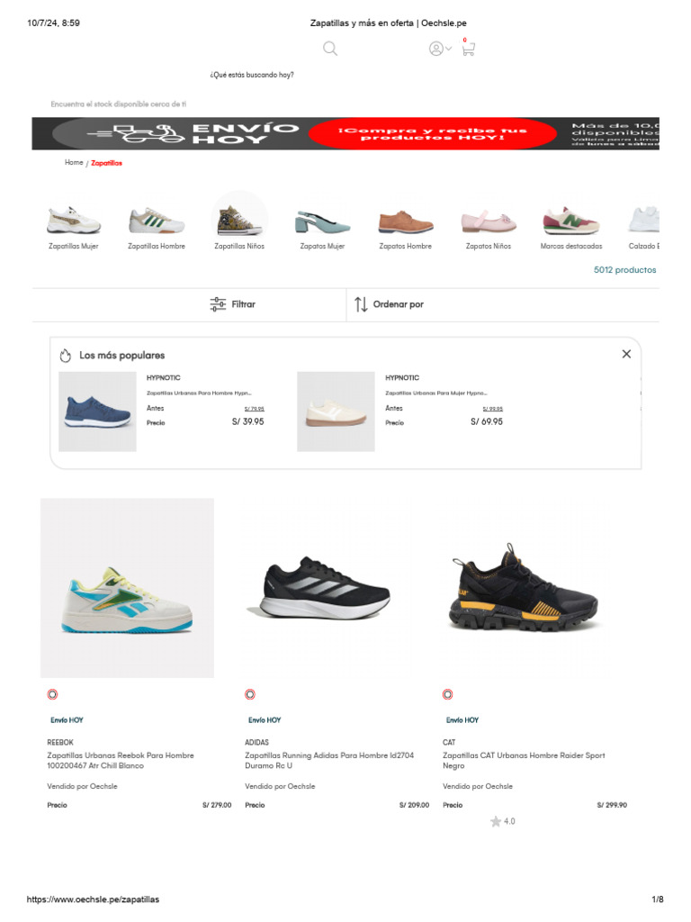 Zapatillas Urbanas y Deportivas en Oechsle | PDF | Zapatillas | Zapato