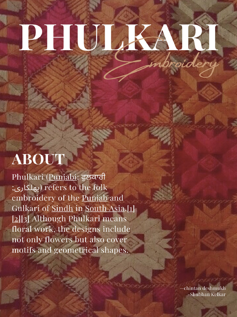 Phulkari Embroidery | PDF