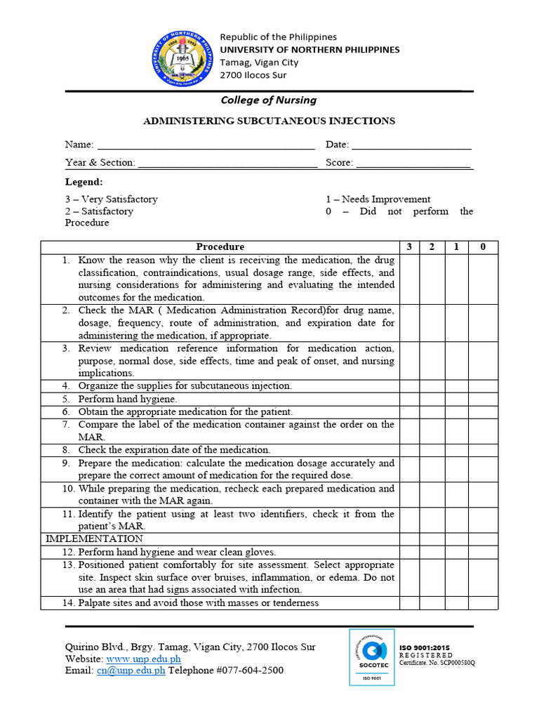 Administering Subcu Medications | PDF | Dose (Biochemistry) | Chemistry