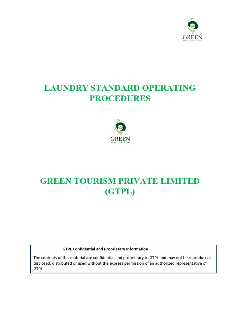 Sop - Laundry | PDF | Washing Machine | Laundry