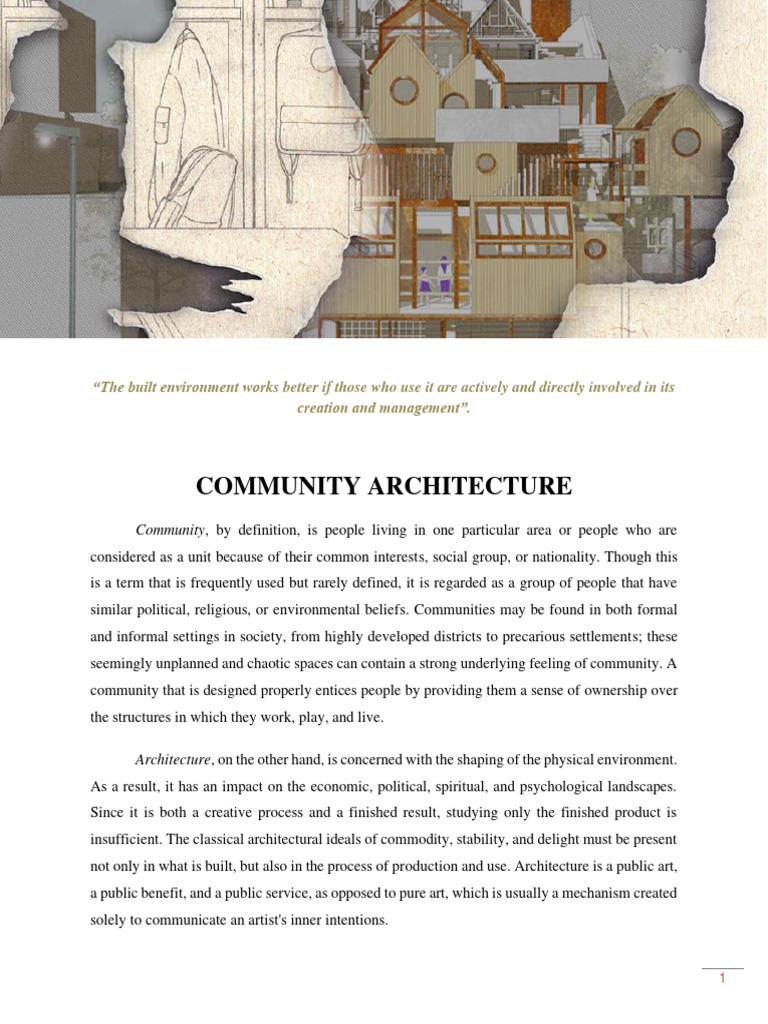 Community Architecture | PDF | Community | Courtyard