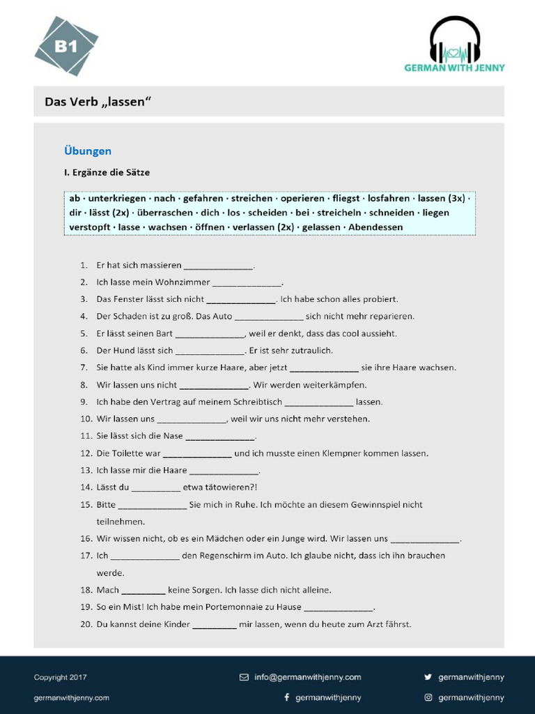 Das Verb - Lassen | PDF