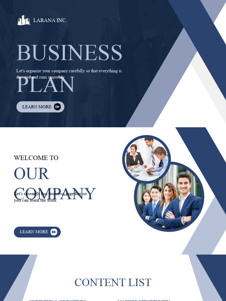 Blue and White Minimalist Business Plan Presentation | PDF