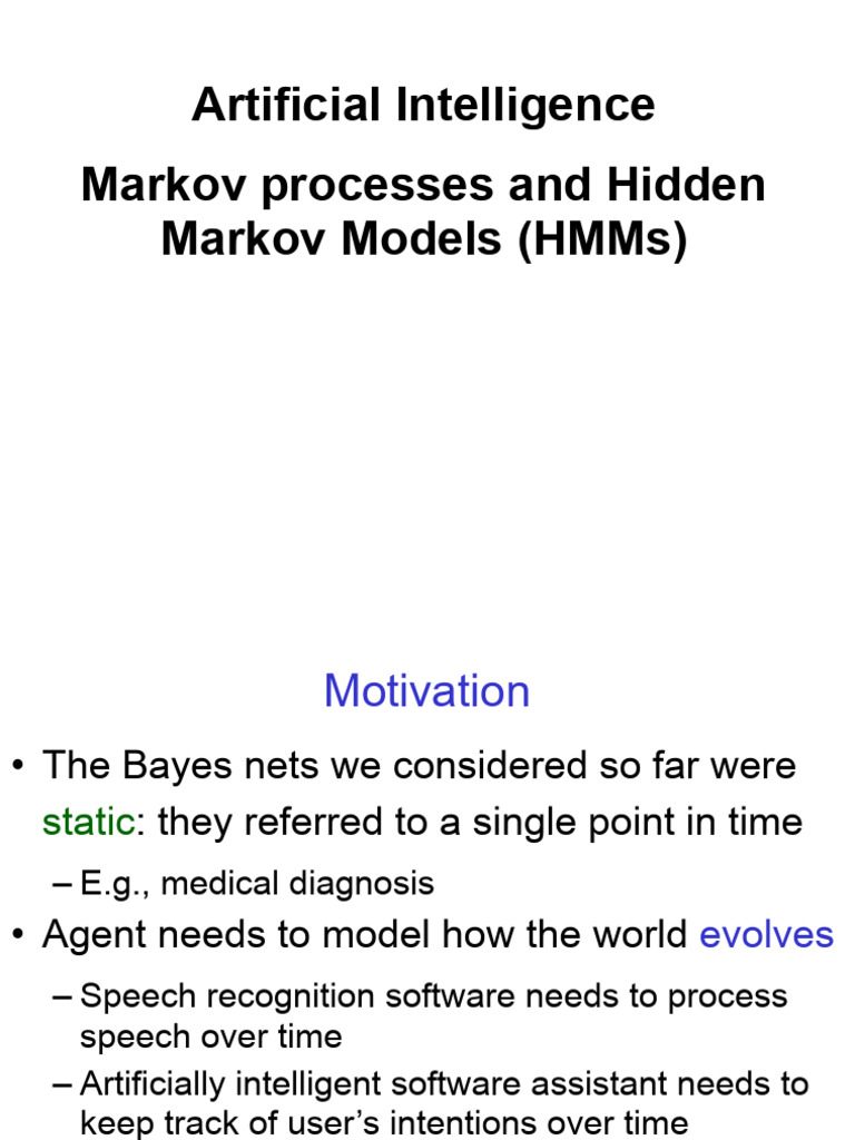 6-AI Markov | PDF | Artificial Intelligence | Intelligence (AI) & Semantics 6-AI Markov | PDF | Artificial Intelligence | Intelligence (AI) & Semantics