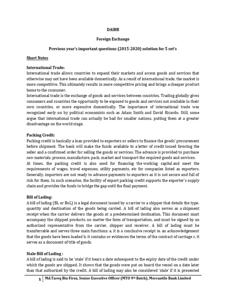 Foreign-Exchange PDF | PDF | Derivative (Finance) | European Economic ...