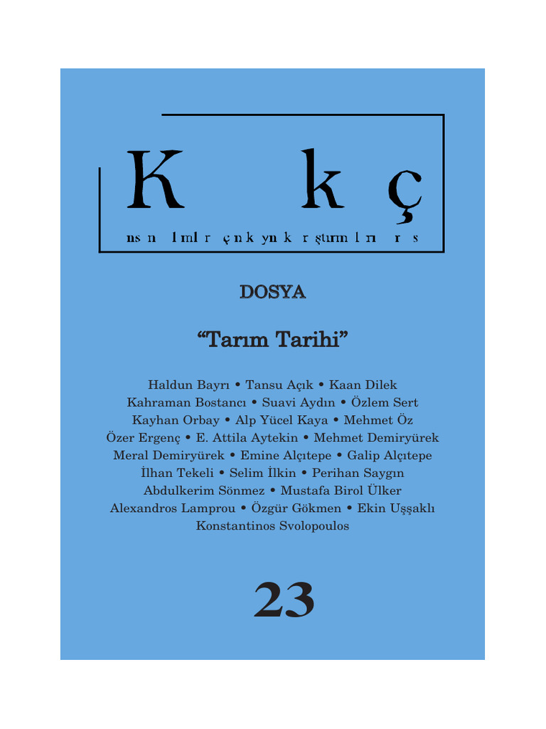 Sayi 23 Dosya Tarim Tarihi | PDF