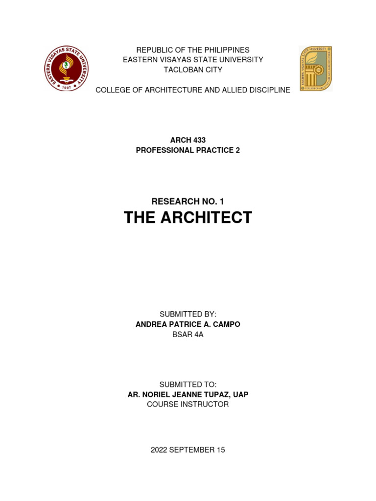 The Architect | PDF | Architect | Professional Development