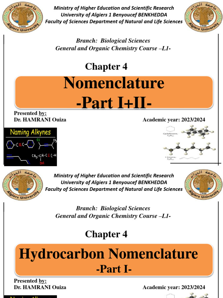 Course N4. Nomenclature S1 L1 NLS 2023 2024 Part I II | PDF ...