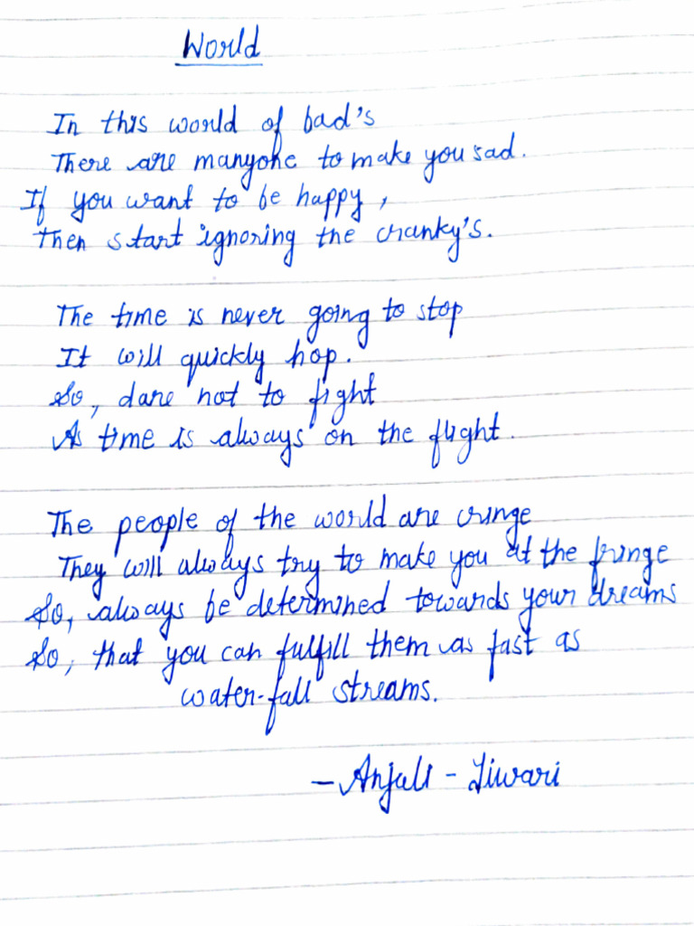 World - Poem by Anjali Tiwari | PDF