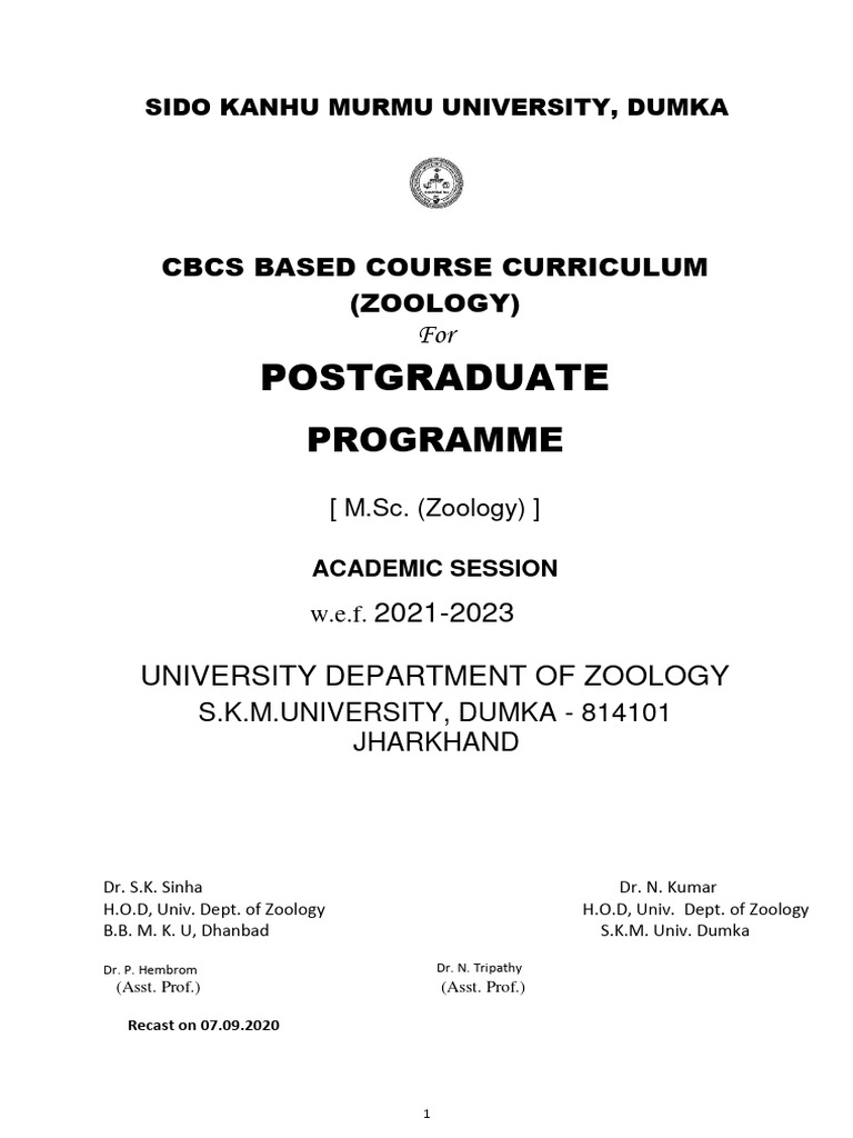 MSC Zoology Syllabus 2022 | PDF | Immune System | Antigen