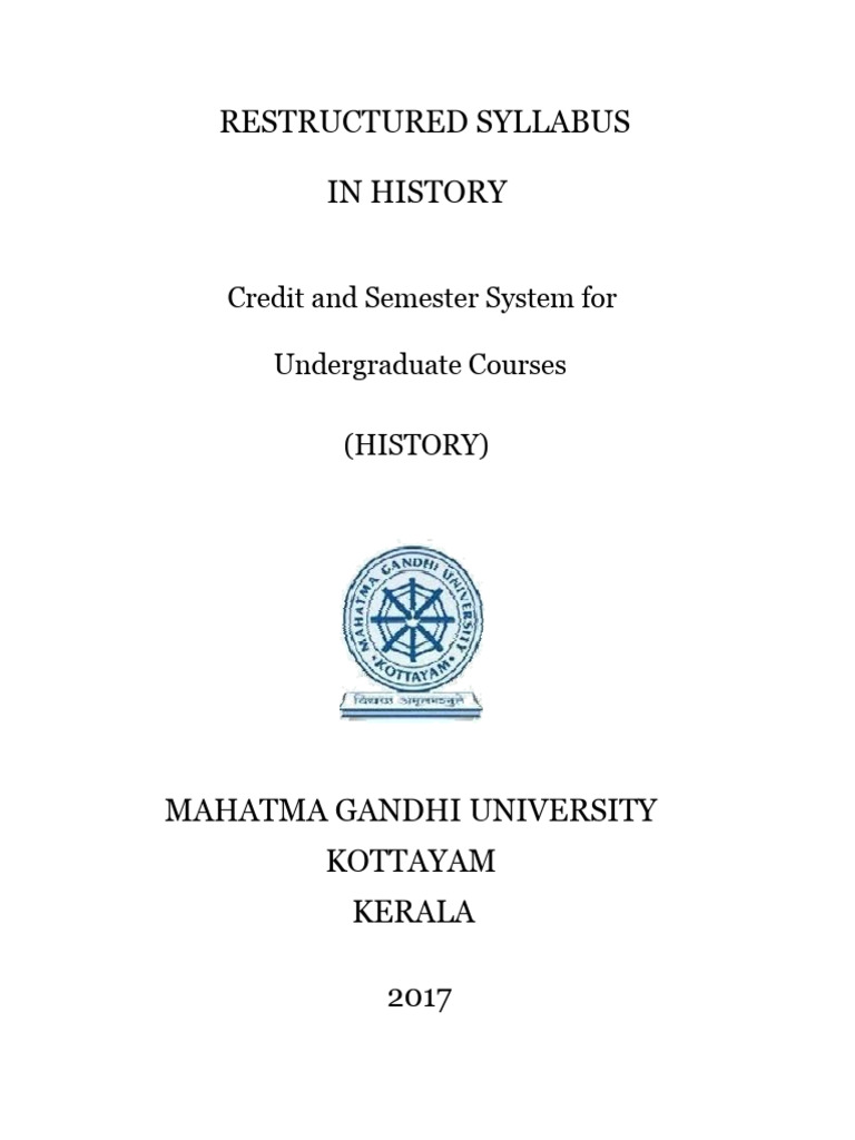 1 BA History Syllabus 2017121 | PDF | Social Sciences | Kerala