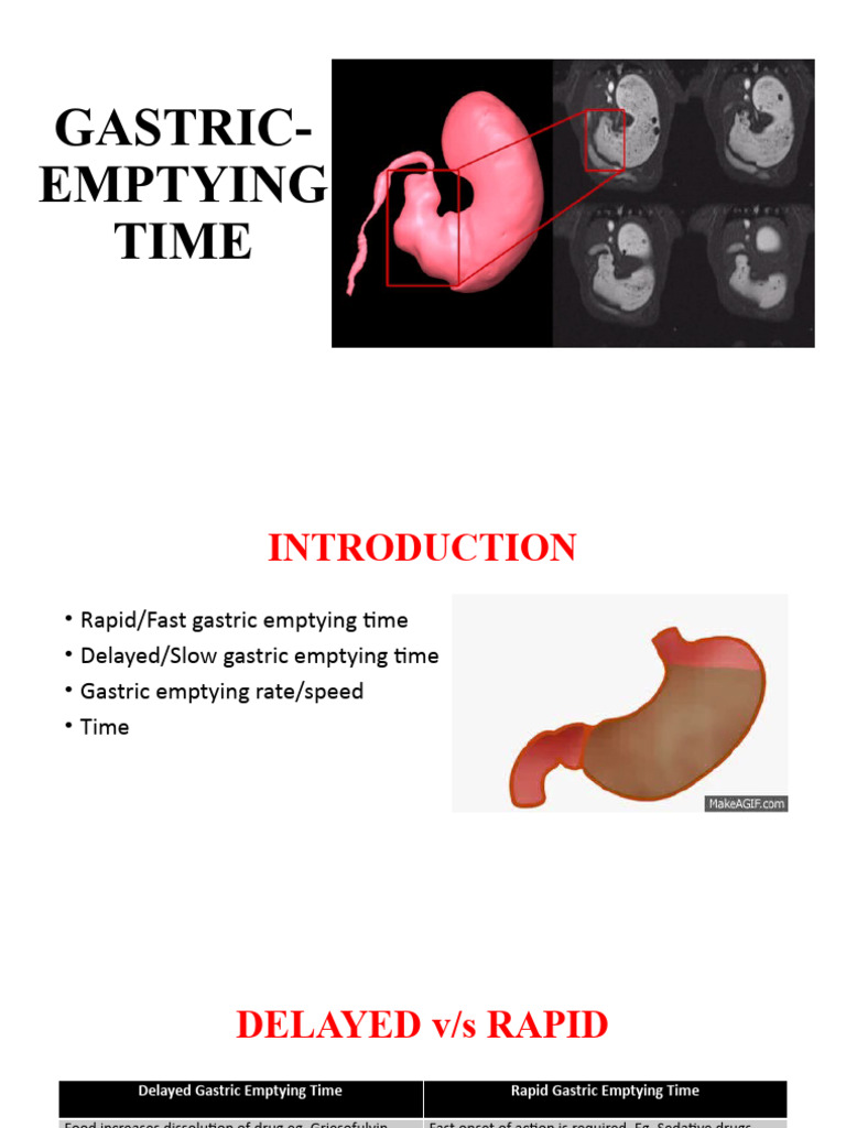 Gastric Emptying Time | PDF