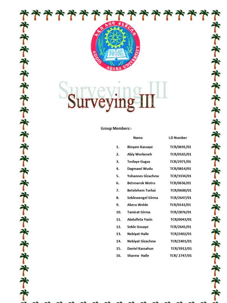 Surveying III (Practice Report) | PDF | Surveying | Map